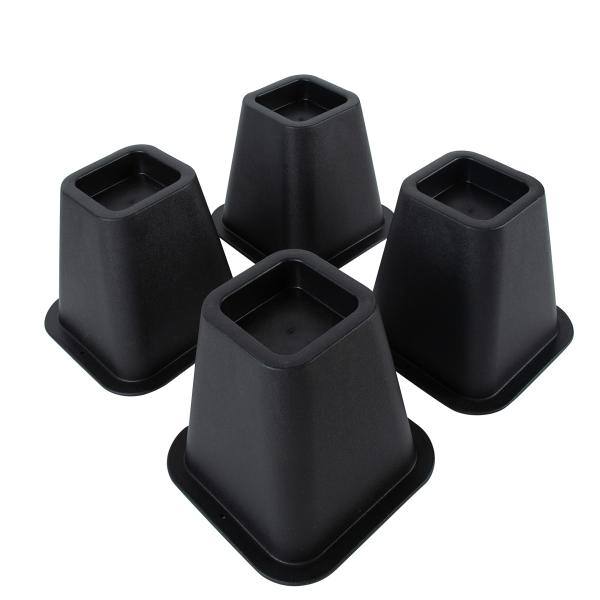 商品名: Simplify 6.25 sq.in x 15cm Black Bed Risers,4-pack (Stronger Support) Simplify Bed Riser - Bed Lifters - Furniture ...