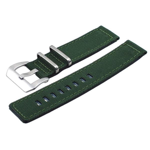 商品名: イタリアデザイン2ピース品質Textileキャンバス22 mm Army Green pre-vバックル交換用時計バンド Italian Design 2 Piece Quality Textile Canvas 22mm Arm...