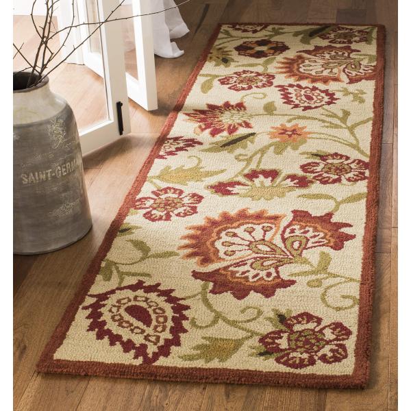 商品名:  SAFAVIEH Blossom Collection 2'3" x 14' Beige / Multi BLM862A Handmade Floral Premium Wool Runner Rugブランド: SAFAVIEH...