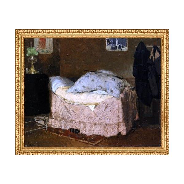 商品名:  Art Oyster Henri-Jacques Evenepoel The Pink Bed (also known as View of My Bed or My Bedroom) - 20" x 25" Premium C...