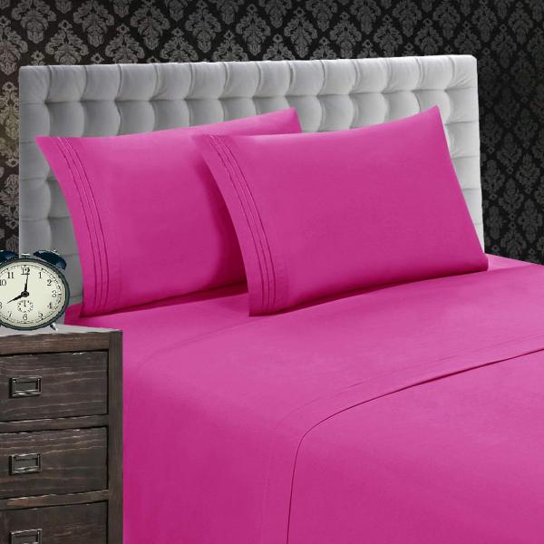 商品名: Elegant Comfort 1500 Thread Count Luxury Egyptian Quality Wrinkle Fade Resistant 4-Piece Sheet Set, Full, Purple El...
