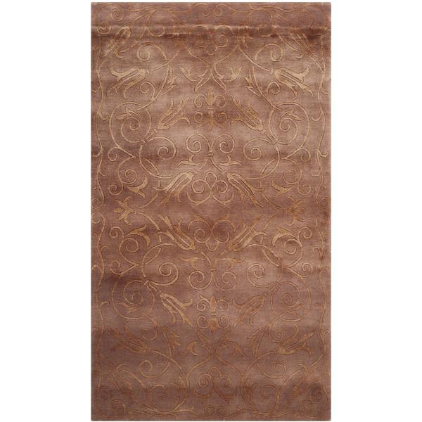 商品名:  SAFAVIEH Tibetan Collection Accent Rug - 3' x 5', Lilac, Hand-Knotted Modern Silk &amp; Wool, Ideal for High Traff...