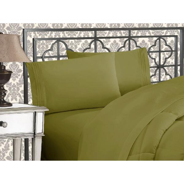 商品名: (California King, Green) - Elegance Linen 1800 Thread Count SCROLL DESIGN Egyptian Quality Luxurious Silky Soft WRI...