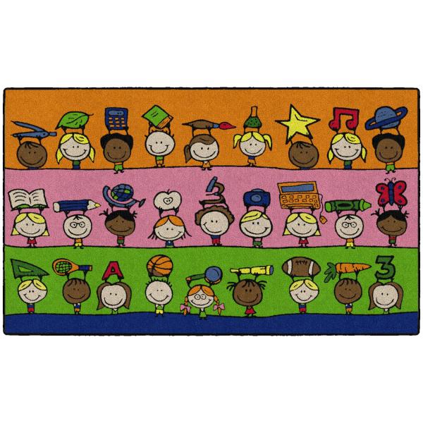 商品名: フラッグシップカーペット 学校で楽しい 教育 洗濯機洗い可能なカーペット 子供の教室、家庭学習、プレイルームラグまたは子供の寝室用、3フィートx 5フィート、マルチカラー Flagship Carpets Fun at Schoo...