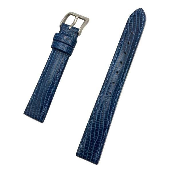商品名: 14 mmブルー、Tail Lizard Grained Leather、軽いパッド入り腕時計バンド NewLife 14mm Blue Genuine Leather Watchband | Tail Lizard Graine...