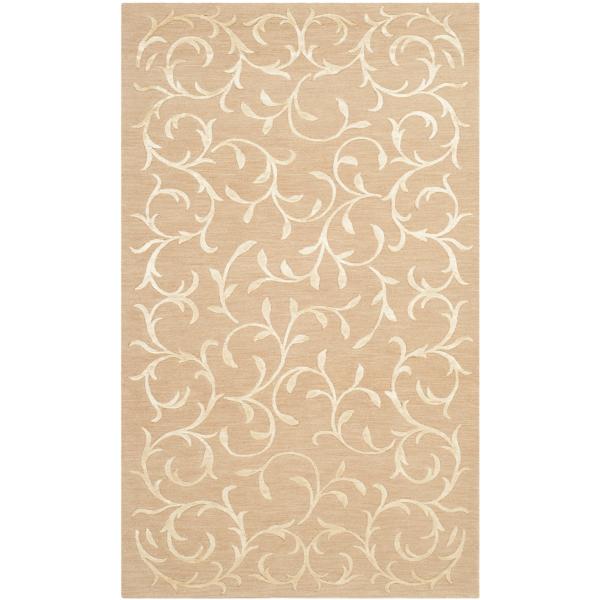 商品名:  SAFAVIEH Tibetan Collection 3' x 5' Beige TB422K Hand-Knotted Scroll Premium Silk &amp; Wool Area Rugブランド: SAFAVIE...