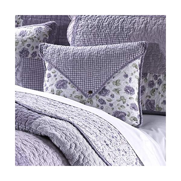 商品名: Donna Sharp ラベンダーローズ封筒 スローピロー 15x15 Donna Sharp Contemporary Decorative Throw Pillow with Lavender Rose (Patchwork)...