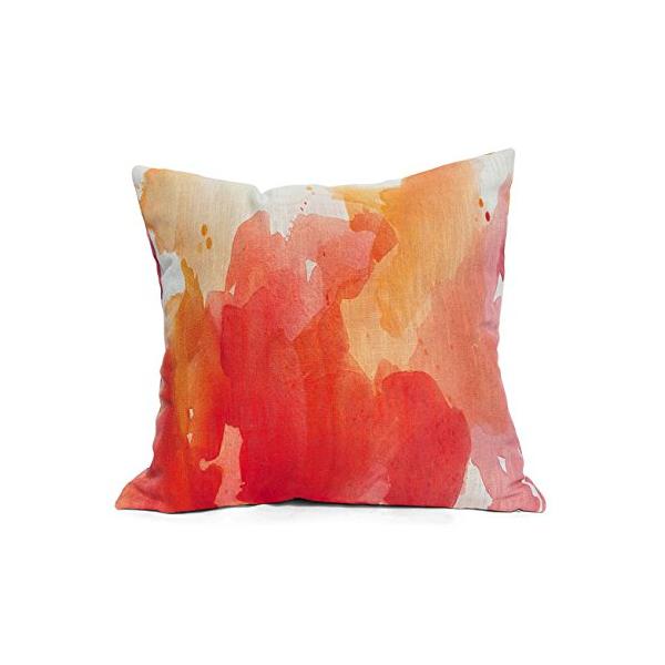 商品名: Hosley 's Submergeクッション、22 "正方形、オレンジ。クッションがからに印刷Submerge PaintingシリーズConceptualized Exclusively for Hosley。理想的な、ウェデ...