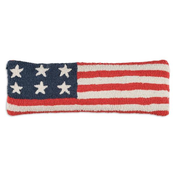 商品名: Chandler 4コーナーStars and Stripes 8 " x24 "枕 Chandler 4 Corners Artist-Designed Stars and Stripes Hand-Hooked Wool De...