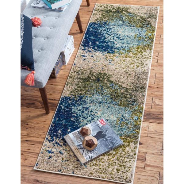 商品名: Unique Loom Estrella Collection Colorful Abstract Blue Area Rug (7' 0 x 10' 0) Unique Loom Estrella Collection Abst...