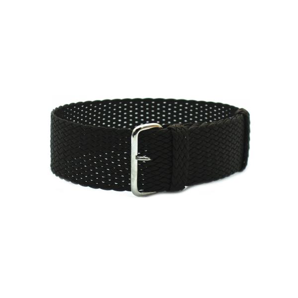 商品名: HNS 20 mmダークブラウンPerlon Tropic Braided Woven Watchストラップwithシルバーバックル HNS 20mm Dark Brown Perlon Braided Woven Watch S...