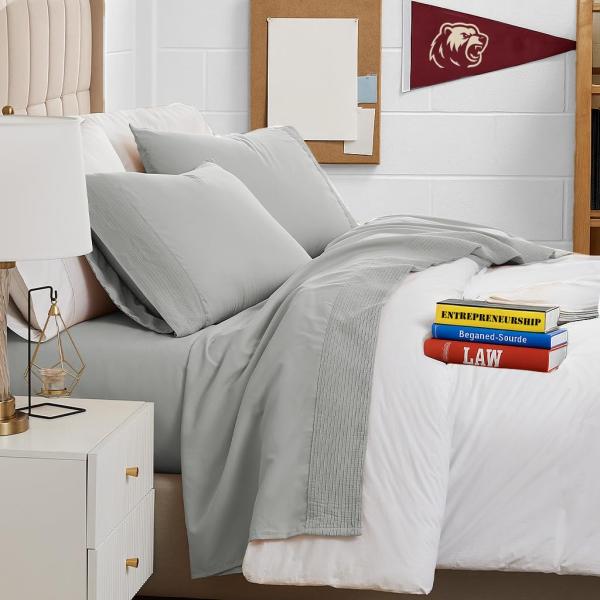 商品名: Southshore Fine Linens〓 深いマチ付き プリーツ入りシーツセット ツイン グレー ASP-PLT-GRY-TW Southshore Fine Living, Inc. Deep Pocket Twin Sh...