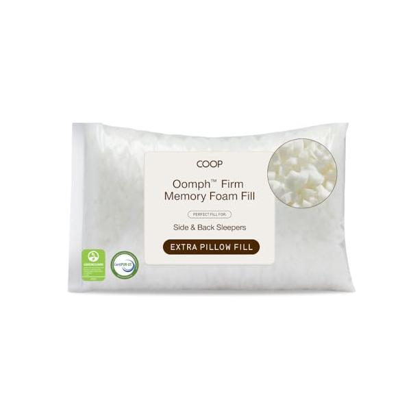 商品名: Coop Home Goods - Adjustable Shredded Memory Foam Pillow - Refill - Foam 1/2 Coop Home Goods Extra Oomph Firm Fill,...