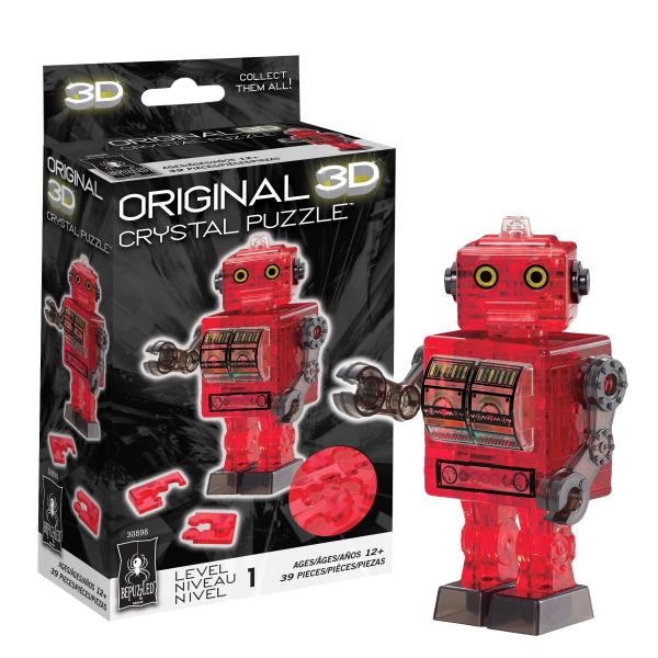 商品名: BePuzzled Original 3D Crystal Tin Robot Puzzle (39 Piece), Red by Bepuzzled BePuzzled, Tin Robot Original 3D Crysta...