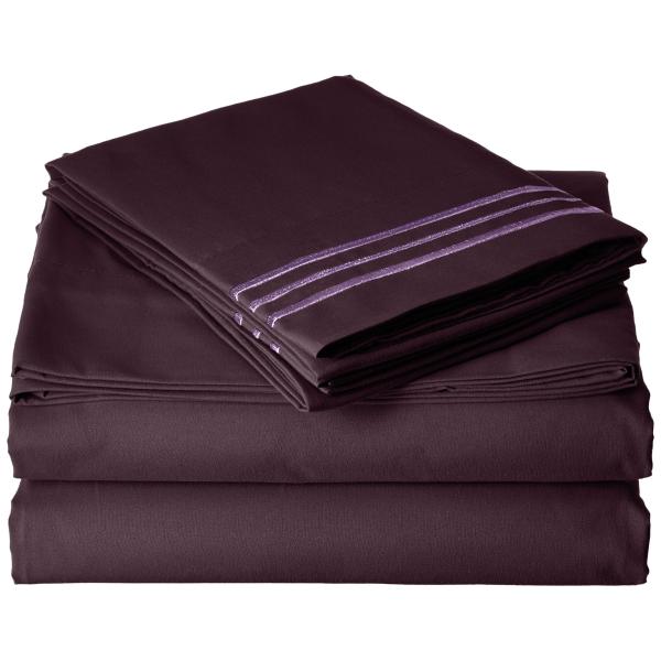 商品名:  MattRest Luxury Silky-Soft 1800 Series Premium Collection - Wrinkle-Free 4-Piece Bed Sheet Set, Deep Pocket up to ...