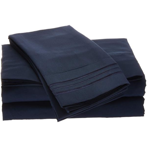 商品名:  MattRest Luxury Silky-Soft 1800 Series Premium Collection - Wrinkle-Free 4-Piece Bed Sheet Set, Deep Pocket up to ...