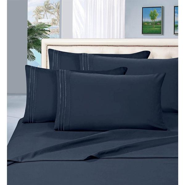 商品名:  MattRest Luxury Silky-Soft 1800 Series Premium Collection - Wrinkle-Free 4-Piece Bed Sheet Set, Deep Pocket up to ...