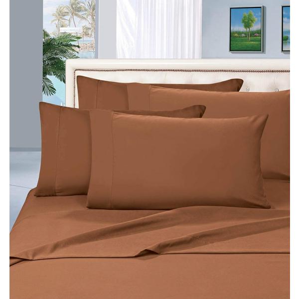 商品名: MattRest ラグジュアリーシルキーソフト 1800シリーズ プレミアムコレクション ? しわにならないベッドシーツ4点セット 最大16インチの深いポケット フルモカチョコレート モデル:COMIN18JU024343 Mat...