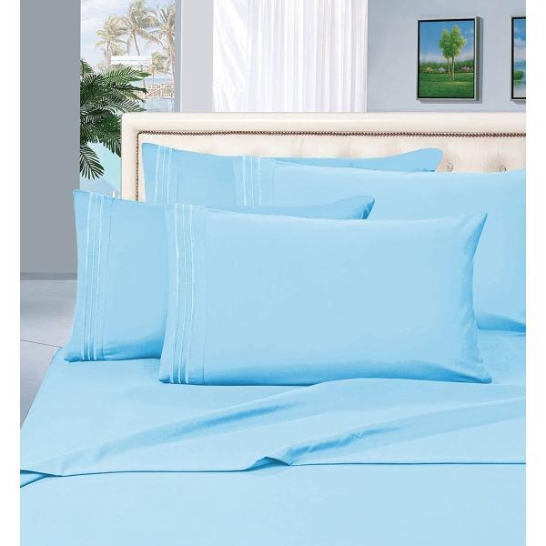 商品名: MattRest 高級シルキーソフト 1800シリーズ プレミアムコレクション しわ防止 ベッドシーツ3点セット 最大16インチの深いポケット ツインアクアブルー MattRest Luxury Silky-Soft 1800 S...