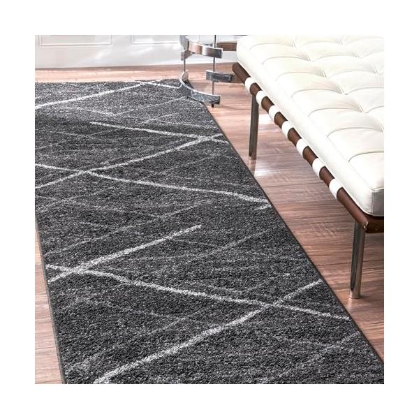 商品名: nuLOOM 200BDSM04B Thigpen Area Rug 3' x 5' Dark Grey nuLOOM 2x9 Thigpen Contemporary Area Rug, Charcoal, Abstract L...