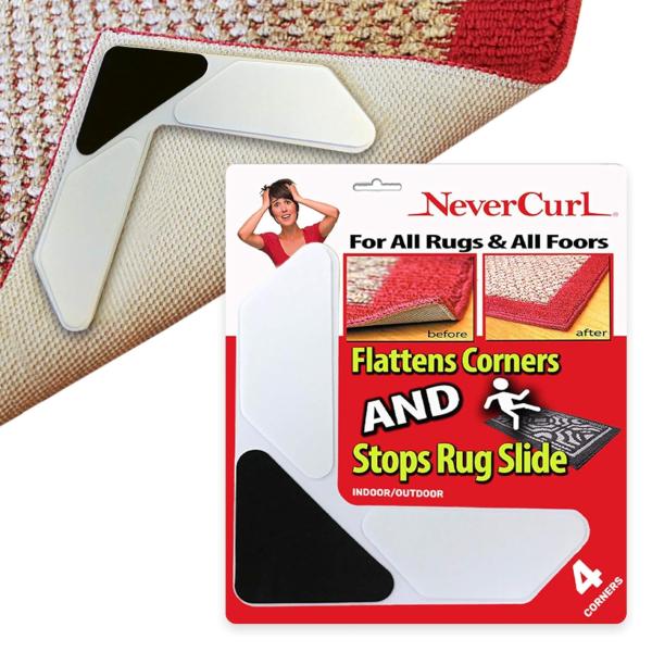 商品名: 3 Layer Rug Corners Grippers Only by NeverCurl - Instantly Stops Slipping and has Stiff Layer to Prevent Curling - ...