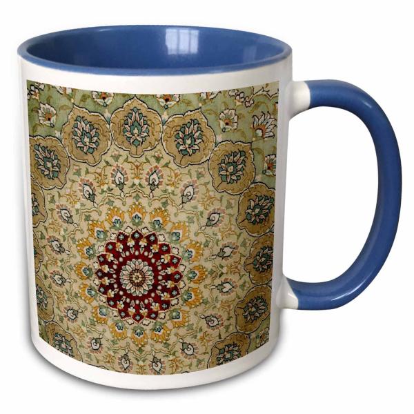 商品名:  3dRose Turkey, Kusadasi. Turkish carpet workshop - AS37 CMI0770 - Cindy Miller Hopkins 11oz Two-Tone Blue Mugブランド:...