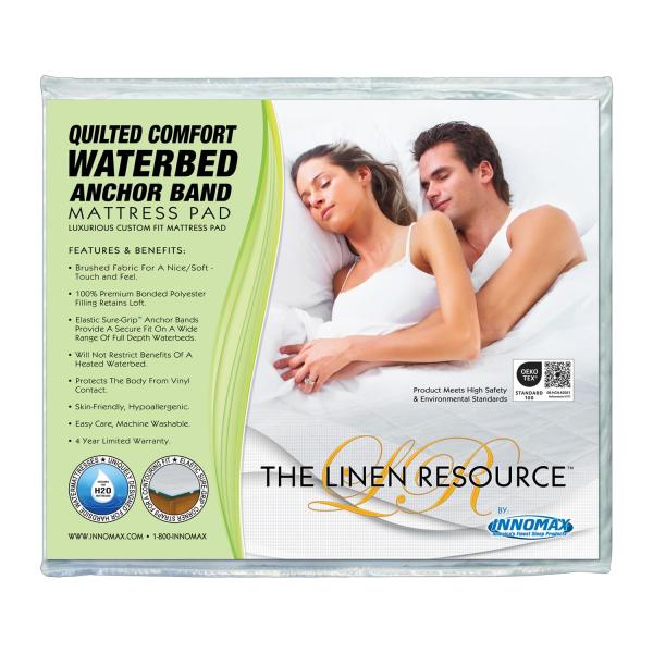 商品名: キルト風快適Waterbedアンカーバンドカスタムフィットマットレスパッド California King INNOMAX The Linen Resource Quilted Comfort Waterbed Anchor Ba...