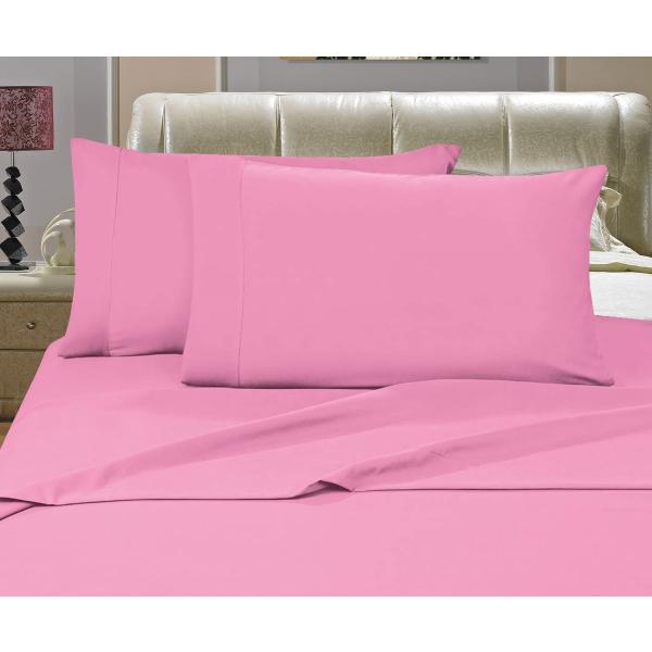 商品名: MattRest 高級シルクのように柔らかい 1800シリーズ プレミアムコレクション - しわにならないベッドシーツ5点セット 最大16インチの深いポケット スプリットキング ライトピンク (COMIN18JU075851) M...
