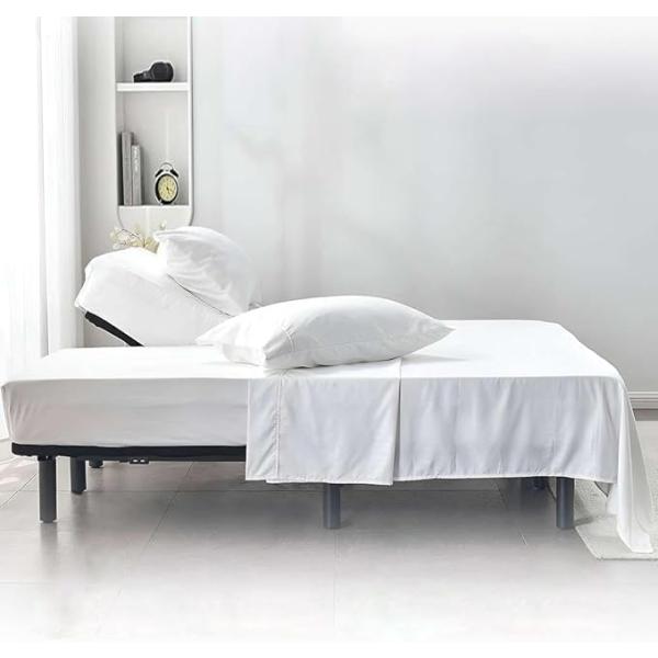 商品名: Split King Royal Collection 1900 エジプト綿 竹品質 非常にソフトなベッドシートセット ツインXLサイズボックスシーツ2枚 キングサイズフラットシーツ1枚 キングサイズ枕カバー2枚 しわ防止加工 収...