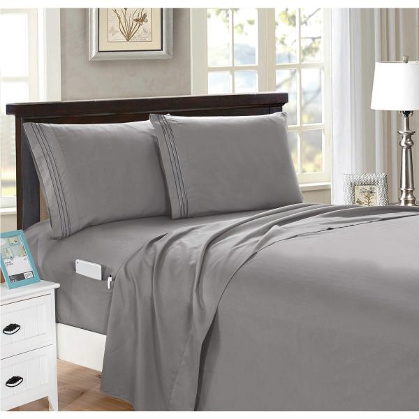 商品名:  Elegant Comfort 4-Piece Smart Sheet Set - Luxury Soft 1500 Thread Count Egyptian Quality Microfiber, Wrinkle Resis...