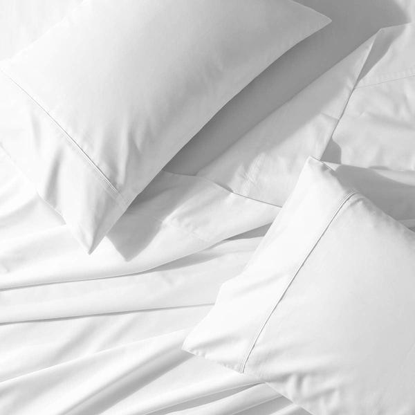 商品名: (King/CalKing Waterbed, White) - Solid King/CalKing size White 450 Thread Count Attached Waterbed Sheet Set with Po...