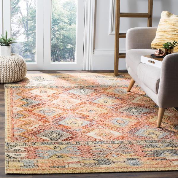 商品名:  SAFAVIEH Canyon Collection Accent Rug - 4' x 6', Red &amp; Multi, Handmade Boho Southwestern Tribal Wool, Ideal fo...