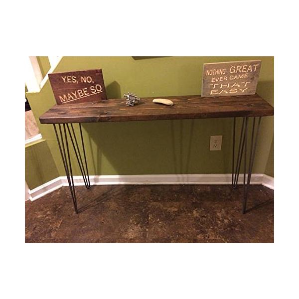 商品名: 25 Home Decor Modern Rustic Entryway Table, Console Table, Sofa Table, Industrial Table with 3 Rod Hairpin Leg (Pic...