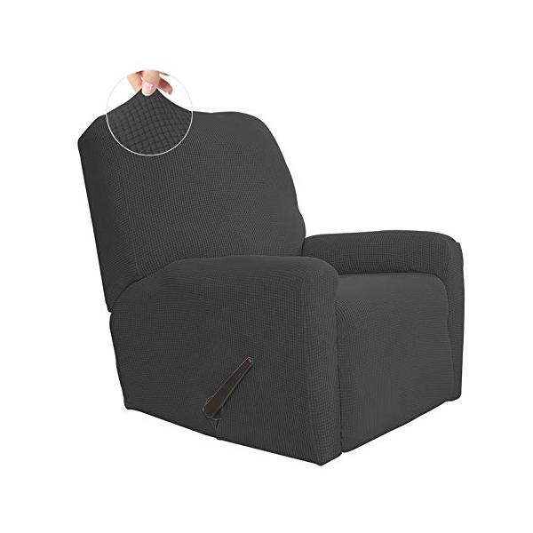 商品名: (recliner, Dark Gray) - Stretch Recliner Slipcovers,Sofa Covers,4Pieces Furniture Protector with Elastic Bottom,Str...