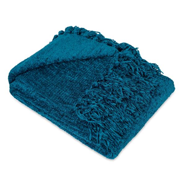 商品名: (Teal) - Internet's Best Thick Chenille Throw Blankets Ultra Soft Couch Blanket with Fringe Light Weight Sofa Throw...