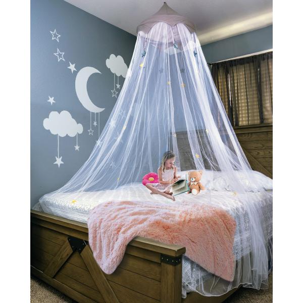 商品名: Nomad Nets ベビーベッドキャノピー ガールズベッド用 プレミアムベッドキャノピー 女の子と男の子用 すべてのベビーベッドとベッドにフィット ホワイトベッドネット グレー トップクラウン 吊り下げ式ベッドネット 取り付けキ...