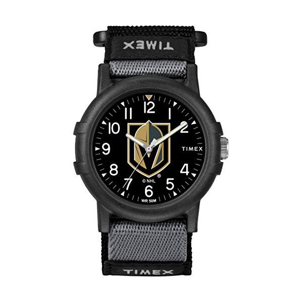 商品名: Timex Vegas ゴールデンナイツ ユース ファストラップリクルートウォッチ Timex NHL Recruit 38mm Watch ? Vegas Golden Knights with Black Fabric Str...