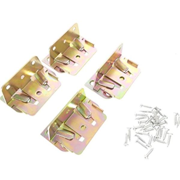 商品名: Tech Team ポジティブロック ベッドスラット 連結式セクショナルソファ 家具コネクタキット 木製ベッドフレーム用 4セット 金具付き Tech Team Positive Lock Bed Slat, Interlocki...