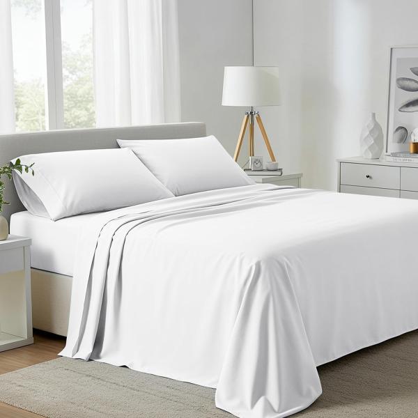 商品名: (Queen, White) - 800 Thread Count 100% Long Staple Soft Egyptian Cotton SheetSet, 4 Piece Set, QUEEN SHEETS,upto 43...