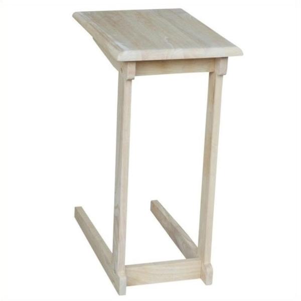 商品名:  Pemberly Row Unfinished Natural Wood C Table, Rustic Server Table for Sofa, Tall Farmhouse Side Table for Living R...