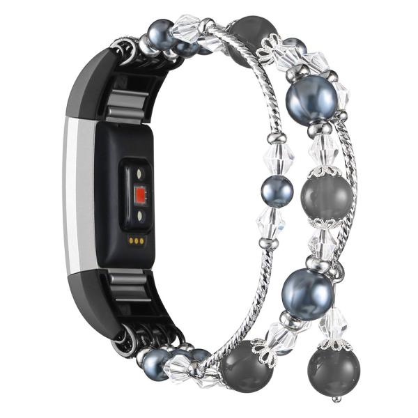 商品名: Simpeak Fitbit Charge 2用バンド 伸縮性ビーズパールバンド付きジュエリーブレスレット Fitbit Charge 2スマートウォッチ対応 レディース ガールズ 66FBC29-B Simpeak 5.8-7....