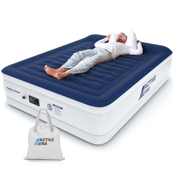 商品名: Active Era Air Mattress with Built-in Pump - Puncture Resistant Air Bed with Waterproof Flocked Top - Elevated Infl...