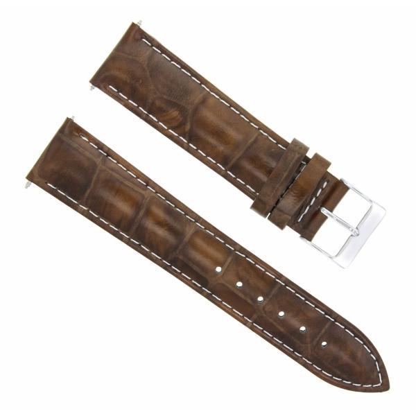 商品名:  Ewatchparts 20mm Leather Watch Band Strap Compatible With Nautical N11502G Windseeker Watch Light Brown With White...
