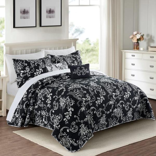 商品名: ホームソフトThings Serenta 5 Piece Printedマイクロファイバーキルトセット Oversize King Home Soft Things La Boheme 5 Piece Quilted Printe...