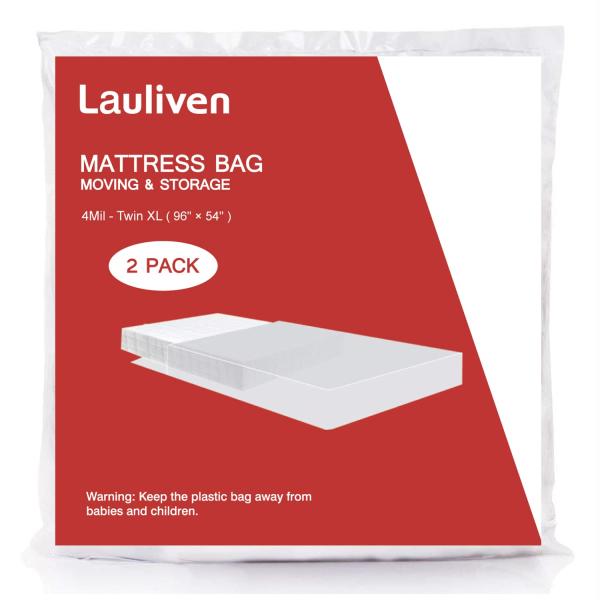 商品名: Lauliven (ローリベン) マットレスバッグ 引っ越し用 ツイン/ツインXLサイズ マットレス収納袋 4ミル 極厚 高耐久 マットレス保護カバー 54 x 96インチ 2個パック Lauliven 2-Pack Mattre...