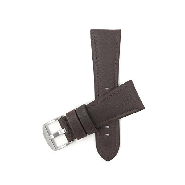 商品名:  Bandini Mens Leather Watch Band Strap, Buffalo Pattern, Stainless Steel Buckle, 2 Colors (20mm, 22mm, 24mm, 26mm 2...