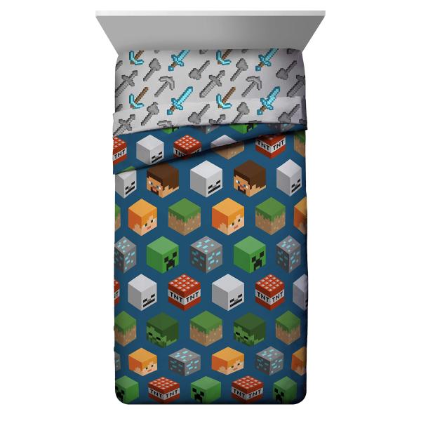 商品名: 新生活 マインクラフト グッズ 掛け布団 シングルサイズ マイクラ Isometric Characters 子供 寝具 Jay Franco Kids Comforter - Soft and Cozy Bed for Styl...