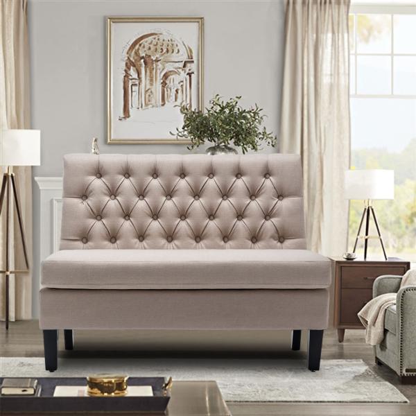 商品名:  Andeworld Modern Loveseat Settee Button Tufted Sofa Couch Upholstered Banquette Dining Bench High Back Living Room...