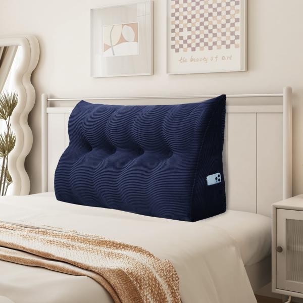 商品名:  YXCSELL Headboard Wedge Pillow Bolster Pillows Backrest Support Sitting Up Reading Pillow in Bed Rest, Large Lumba...