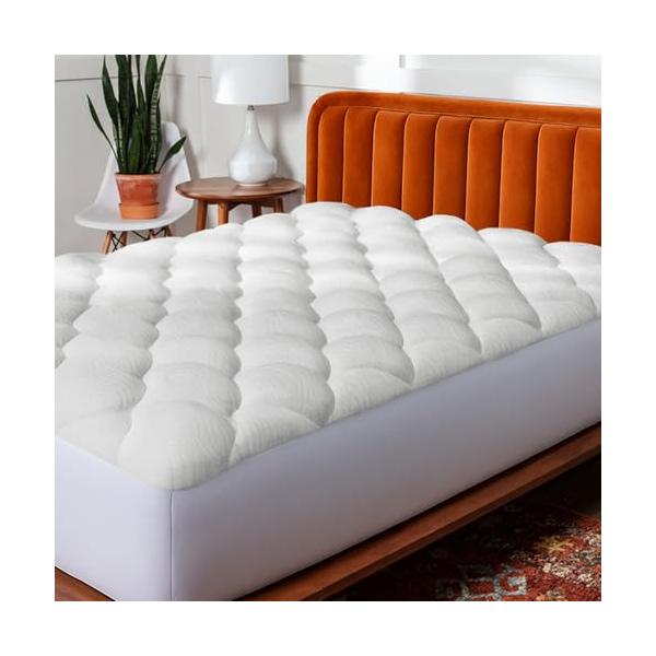 商品名: Copper Mattress Pad Queen | Extra Plush Pillowtop Mattress Topper for Pain Relief ViscoSoft Copper Mattress Topper ...